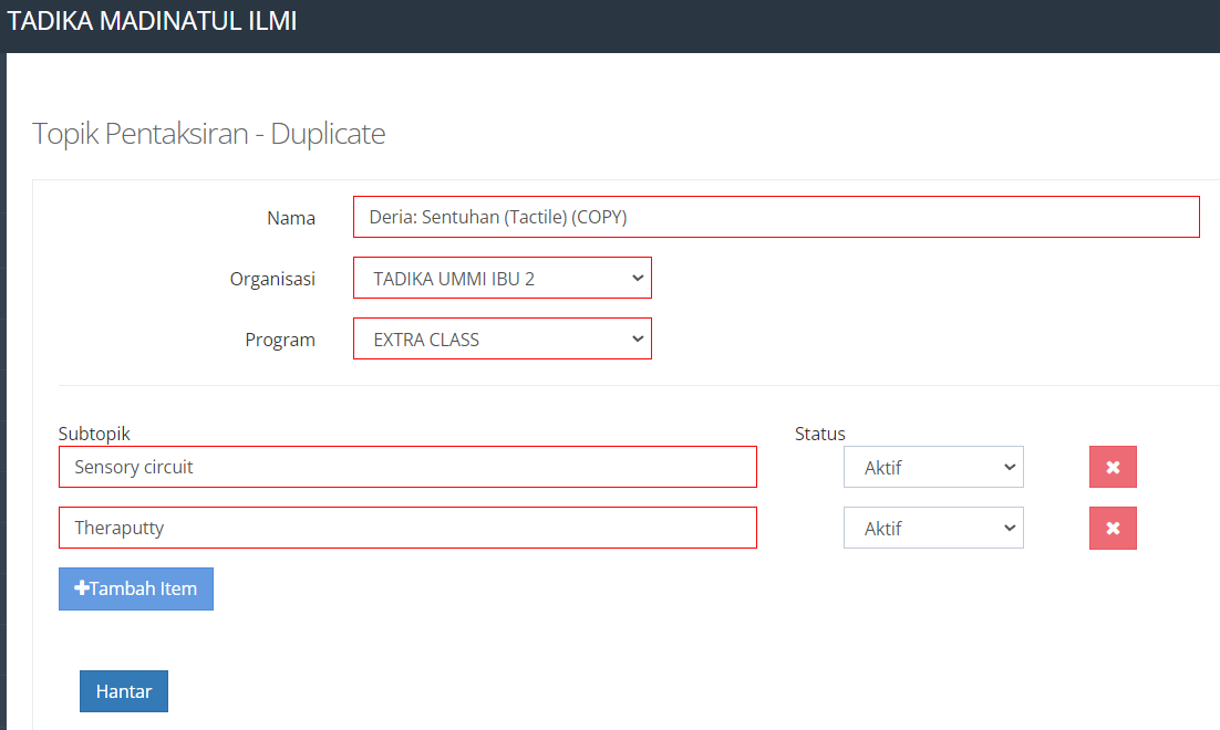 Modul Akademik & Aktiviti | SMAP
