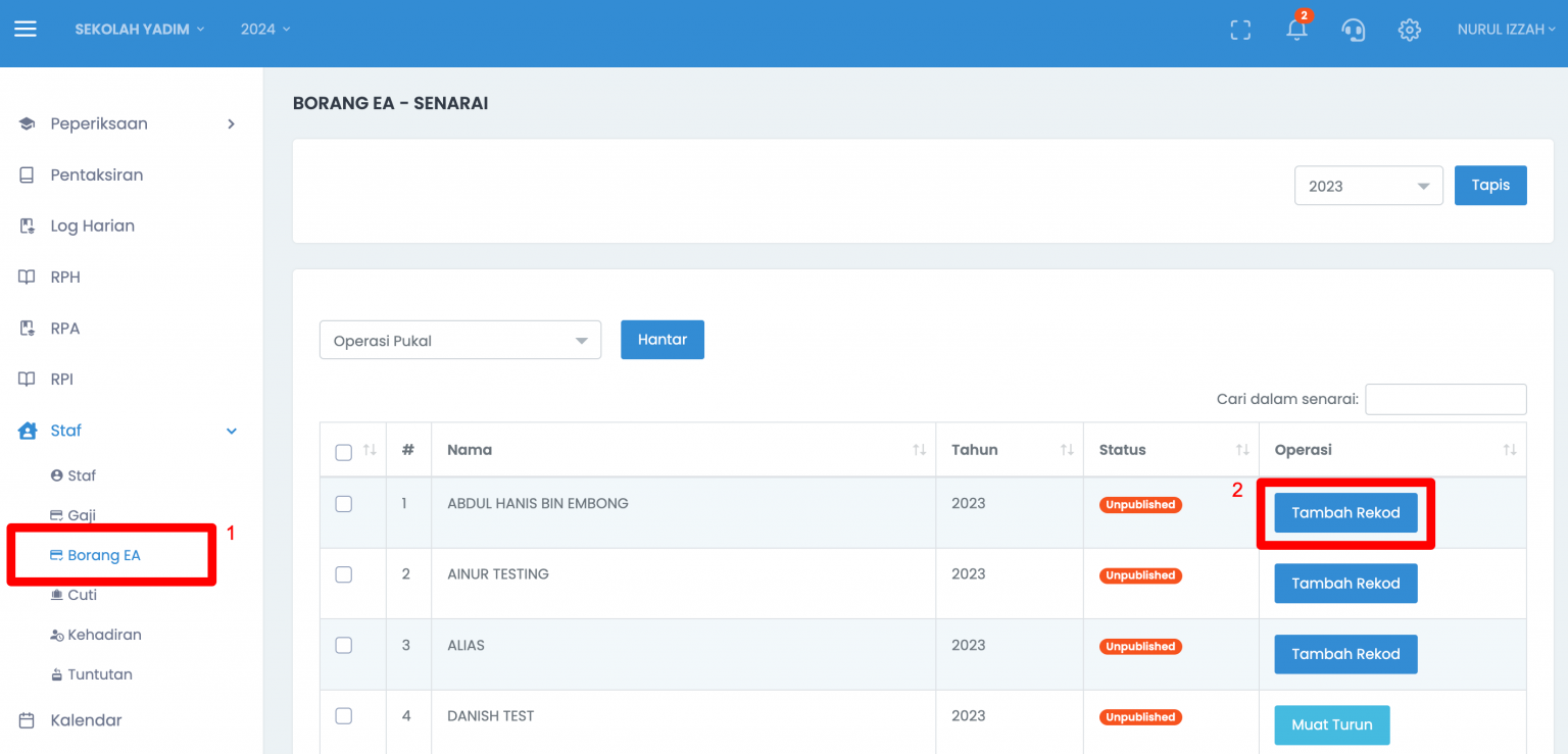 BORANG EA (EA FORM) | SMAP