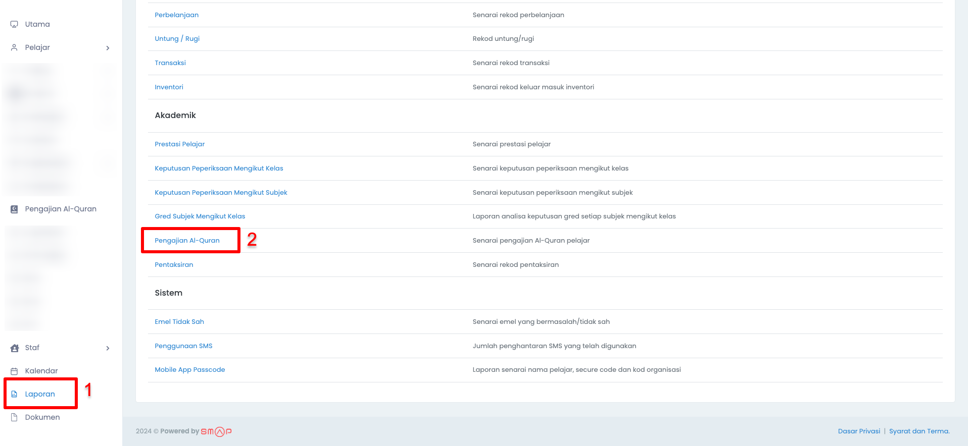 Modul Akademik & Aktiviti | SMAP