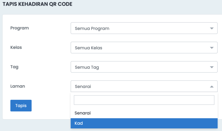 Modul Kehadiran PELAJAR dan Kod QR | SMAP