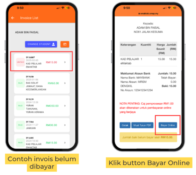 Mobile App eMaktab Parents | SMAP