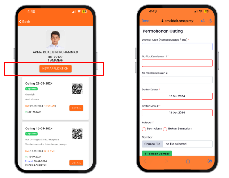 Mobile App eMaktab Parents | SMAP